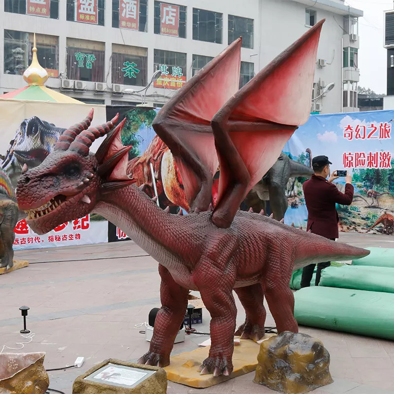 Theme Park Realistic Animatronic Dragons With Movement / Sound ...